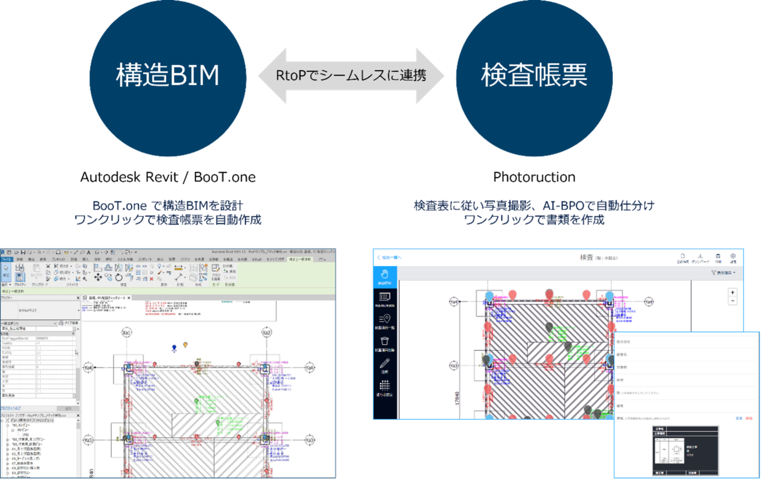 BIMソリューション「BooT.one」と建築・土木の生産支援クラウド「Photoruction」が連携 - Photoruction（フォトラクション）-建築・土木の生産支援クラウド-